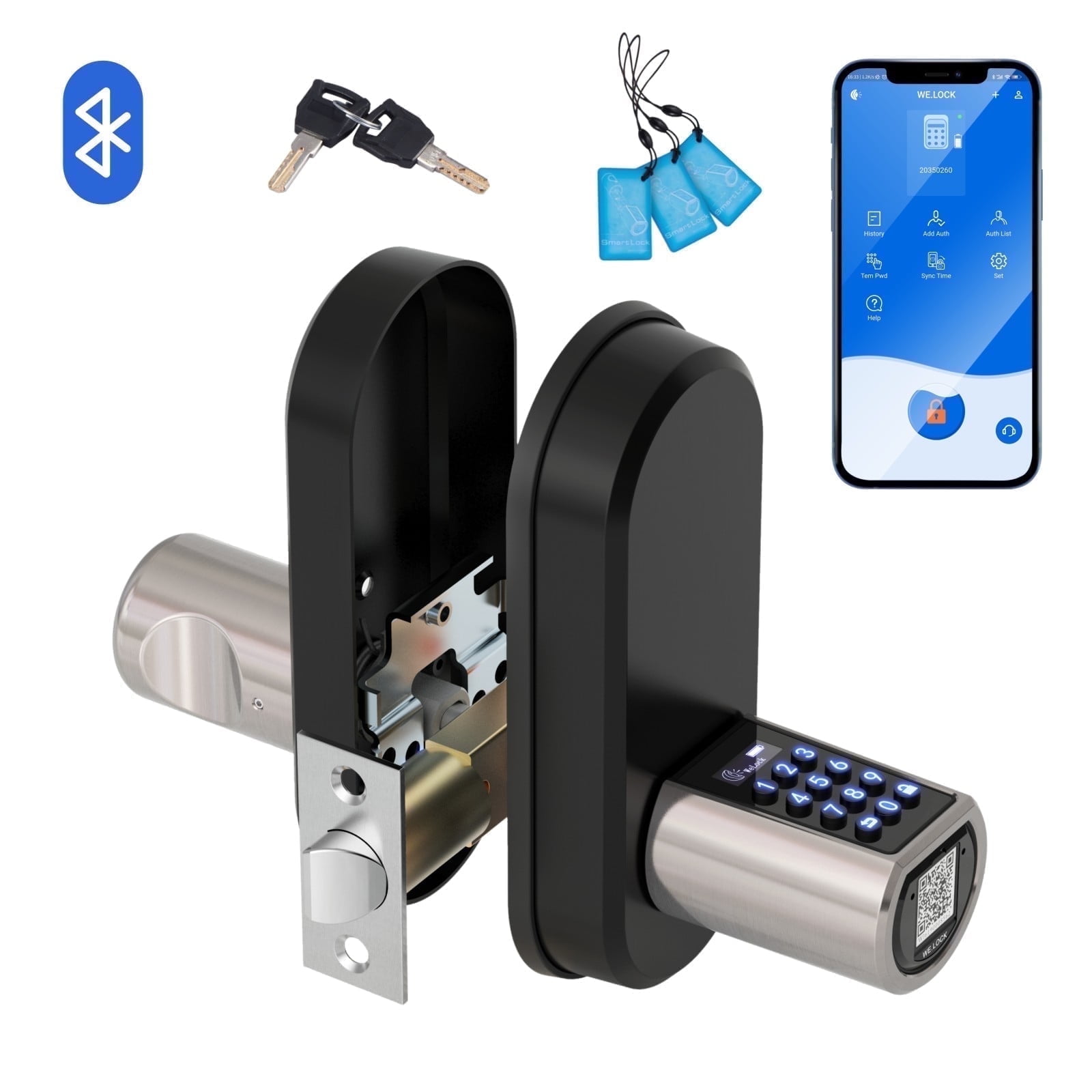 WELOCK Smart Lock Keyless Entry Door Lock with Keypad, Smart Deadbolt ...