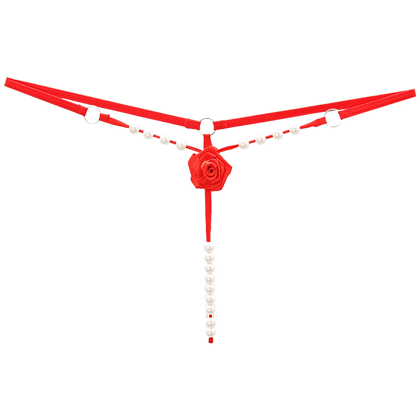 WELOIJEVBE G String Thongs Panties With Beads,Pearl Massage Cheeky Low ...