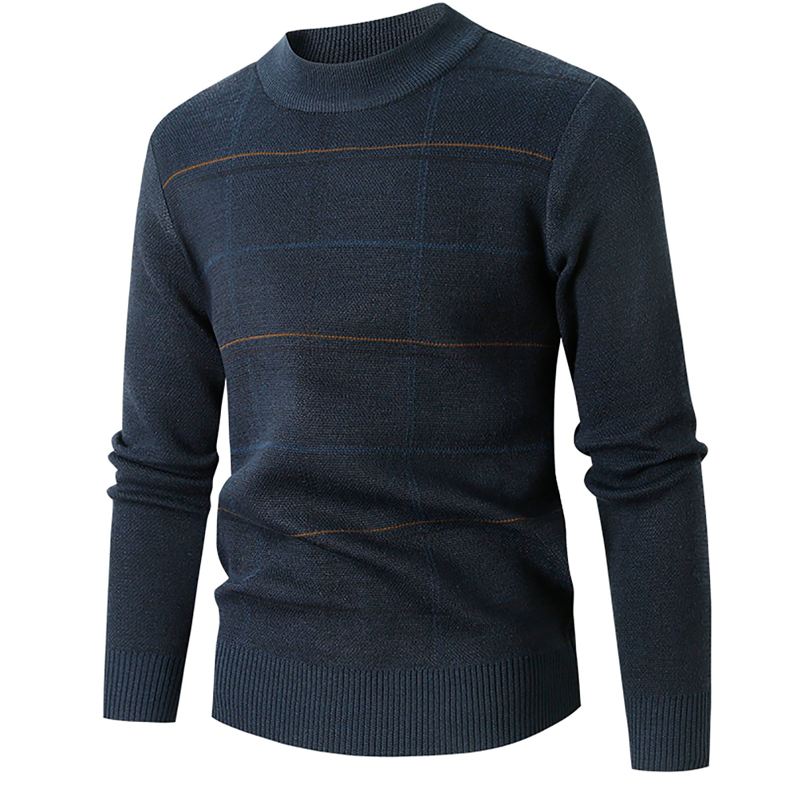 WELOIJEVBE Mens Sweaters Male Autumn and Winter Stand Up Collar Half ...