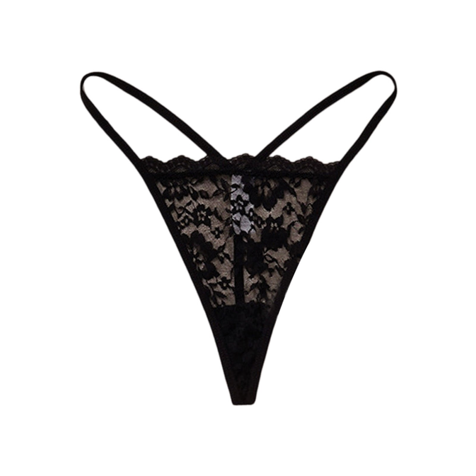 WELOIJEVBE Mesh Transparent Thong Women Panties Low Rise Sexy Underwear ...