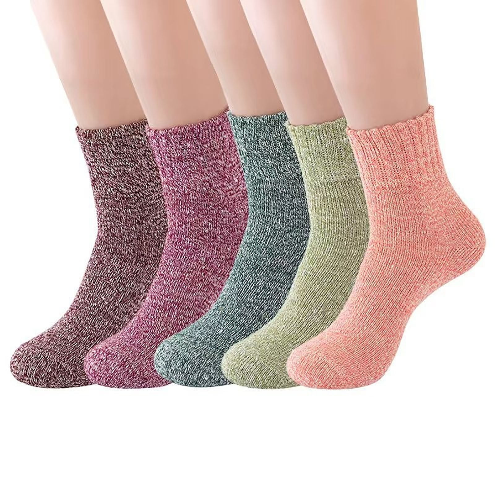 WELOIJEVBE Socks for Women Winter Womens Wool Socks Winter Warm Socks ...