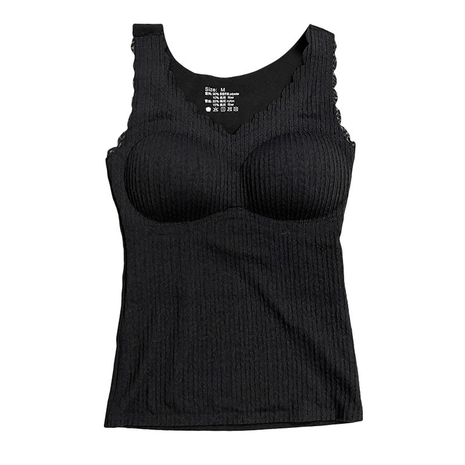 WELOIJEVBE Tank Tops for Women Solid Color Women's Underwire Winter ...
