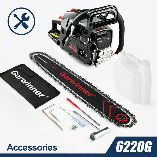 Garwinner 20 inch 62CC Gas Chainsaw 2-Stroke Gasoline Powered Cordless ...