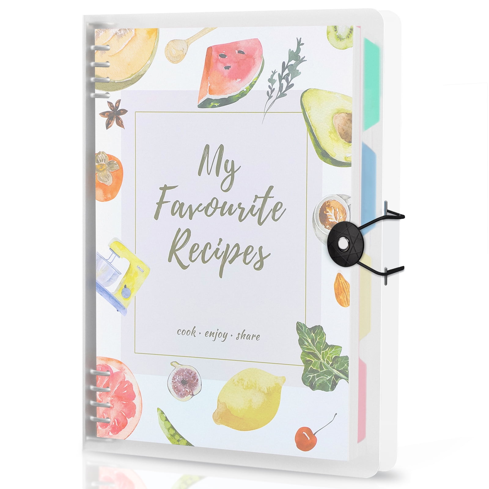 WEMATE Recipe Binder Set 8.5x11 inches with 272 Pages Waterproof ...