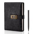 WEMATE Diary with Lock, A5 PU Leather, 240 Pages, Password Protected ...