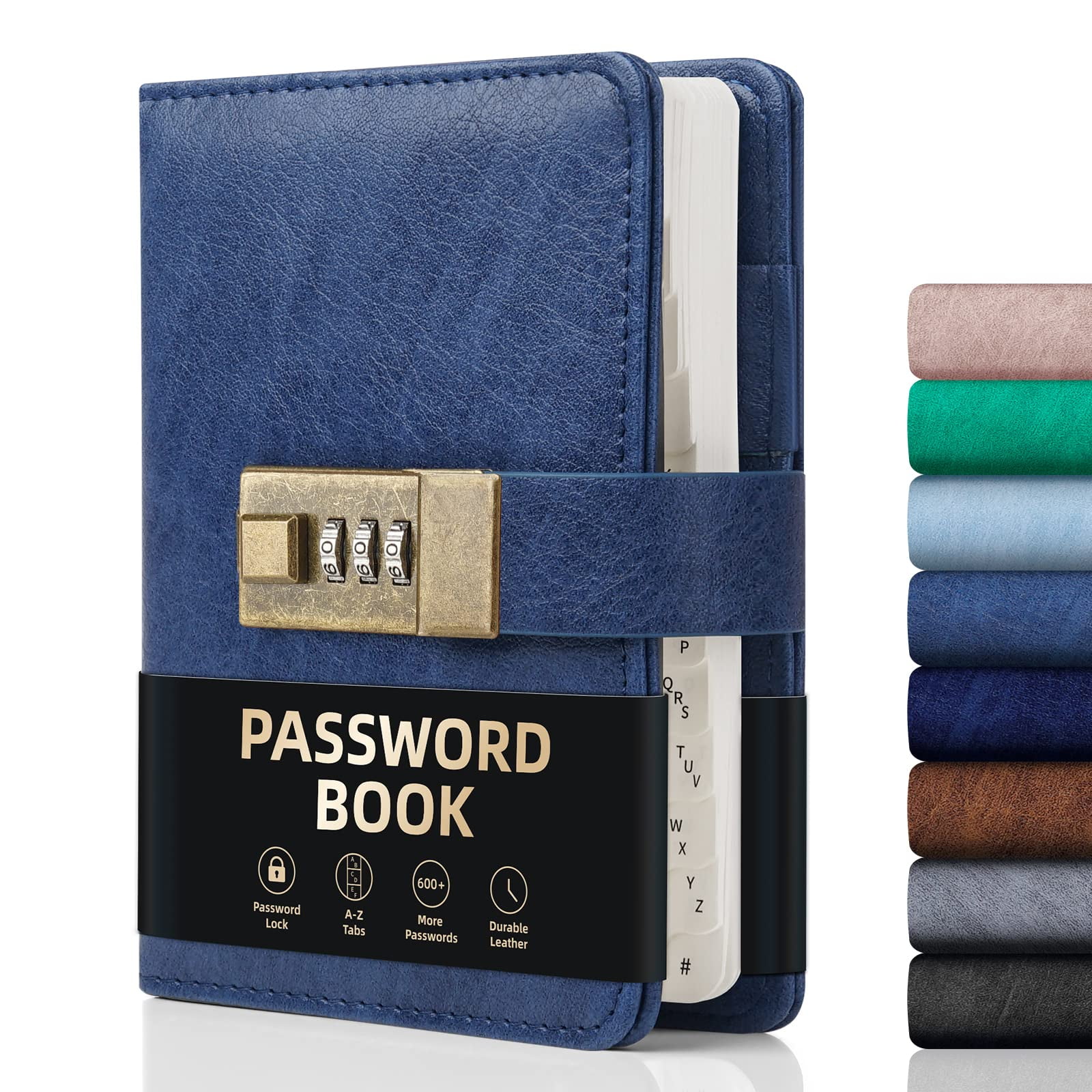 WEMATE Password Book with Lock and Alphabetical Tabs 208 pages For ...