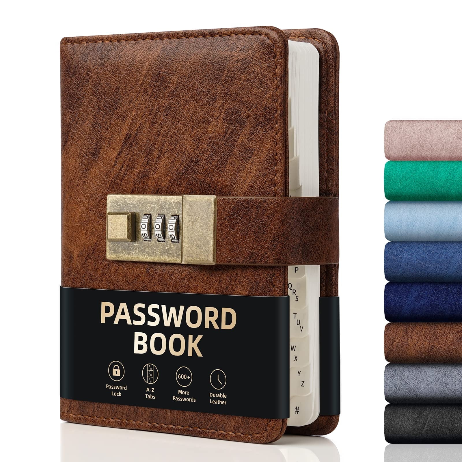 WEMATE Password Book with Lock and Alphabetical Tabs 208 pages For ...