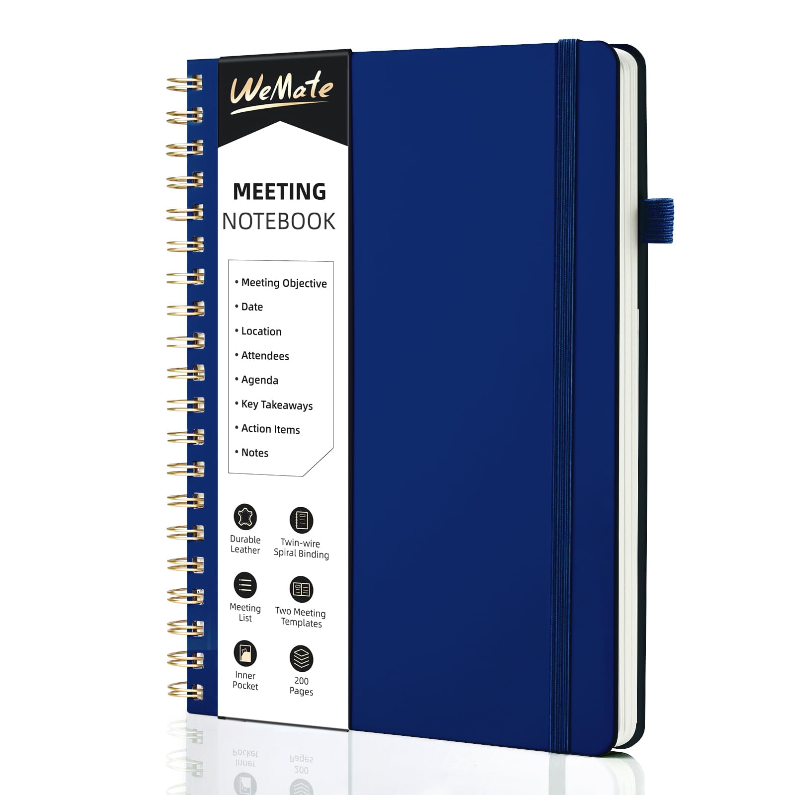 WEMATE Simplified Meeting Notebook for Work with Action Items 200 Pages ...