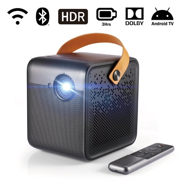 WEMAX Dice Portable Projector, Android TV, 700 Lumens, WiFi, Bluetooth ...