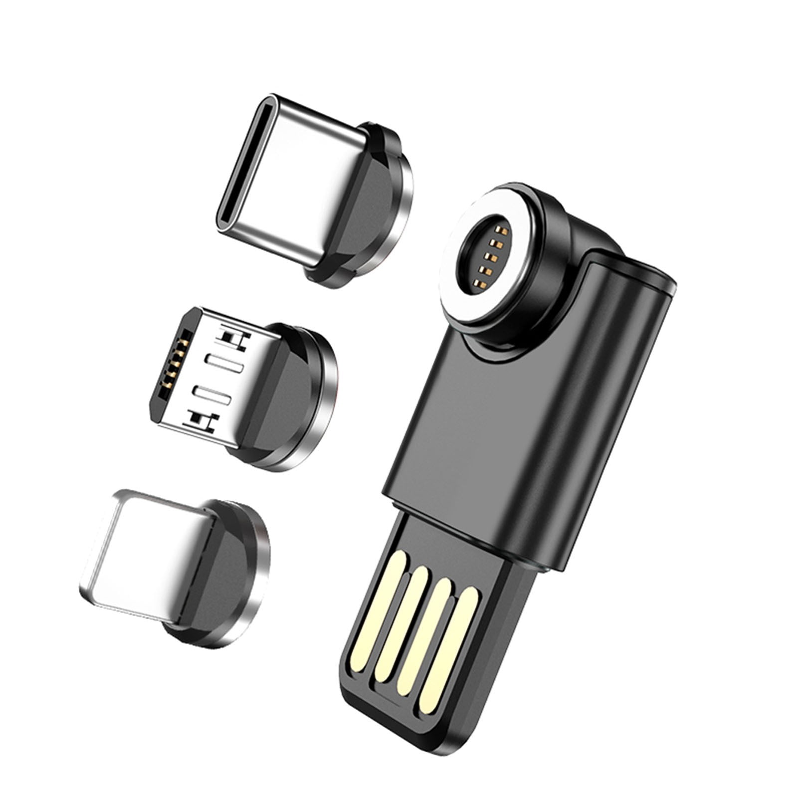 3 In 1 Magnetic Suction Adapter USB Portable Adapter Universal Magnetic ...