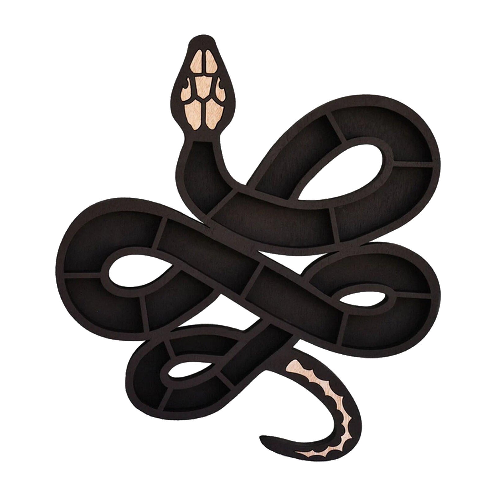 Diadia Art Wooden Snake Shaped Crystal Storage Rack For Home Decoration ...