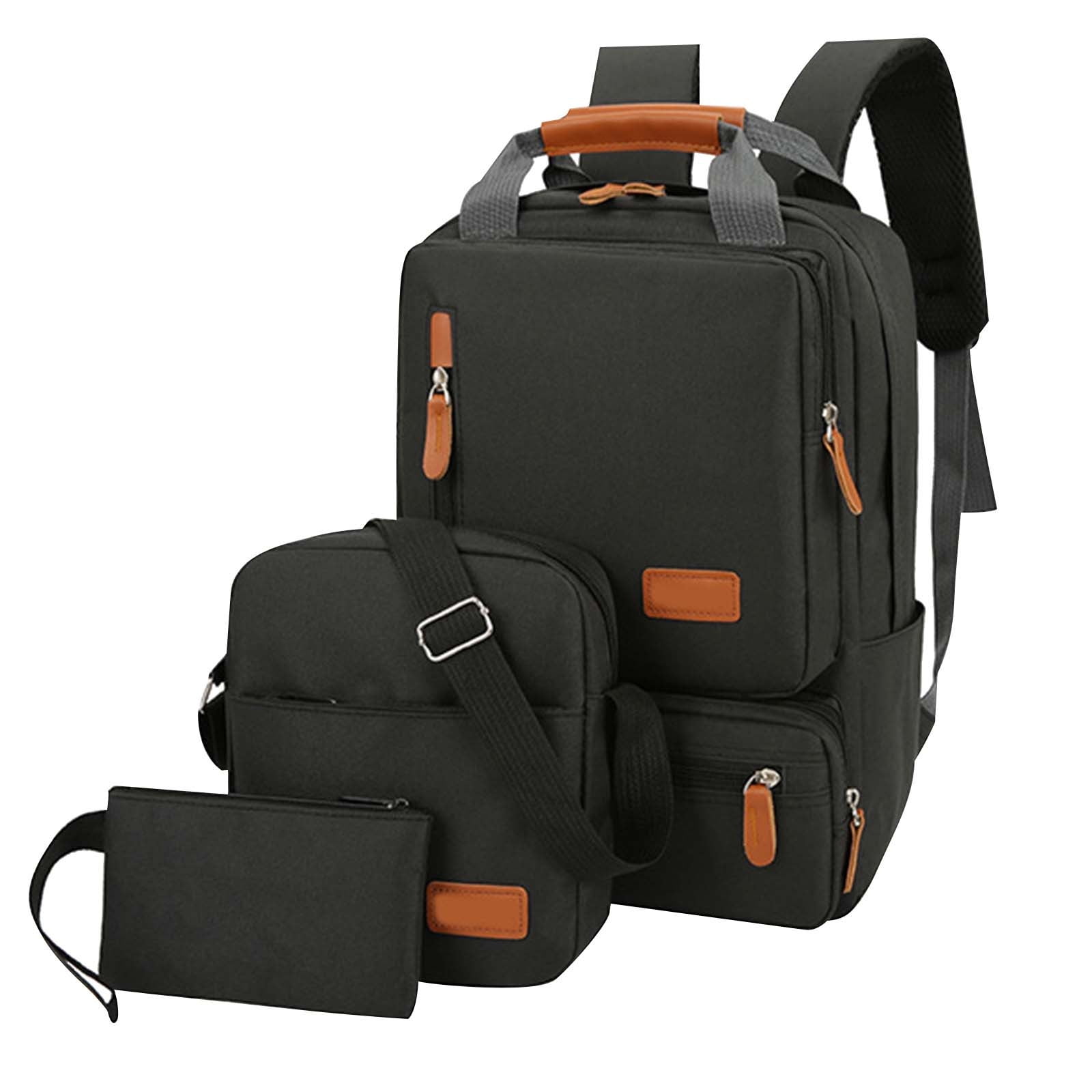 WEMDBD Casual Backpack Three Piece Set, Large Capacity Student Backpack ...