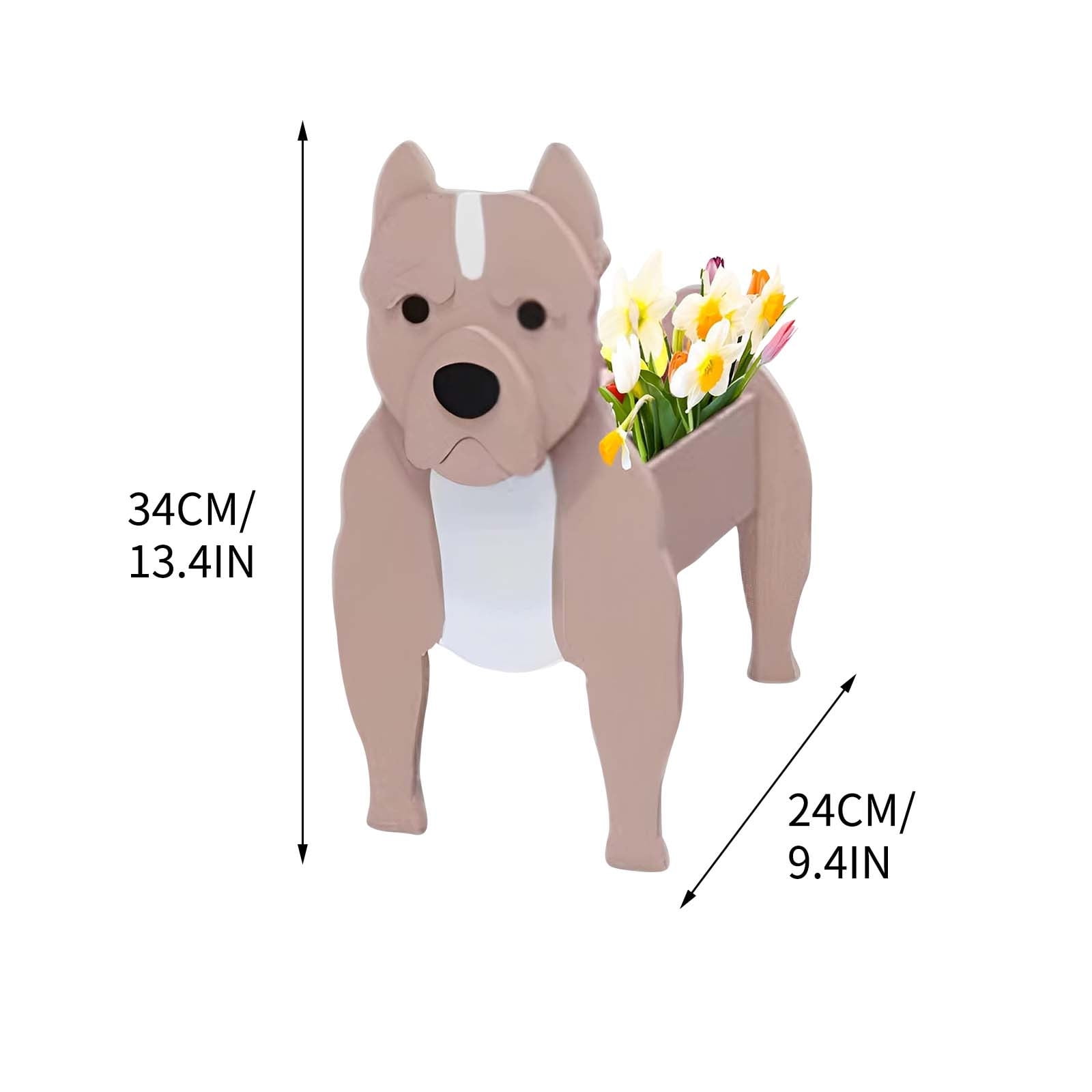 WEMDBD Dog Flower Pot Planter Cute PVC Herb Garden Dog Flower Pot ...