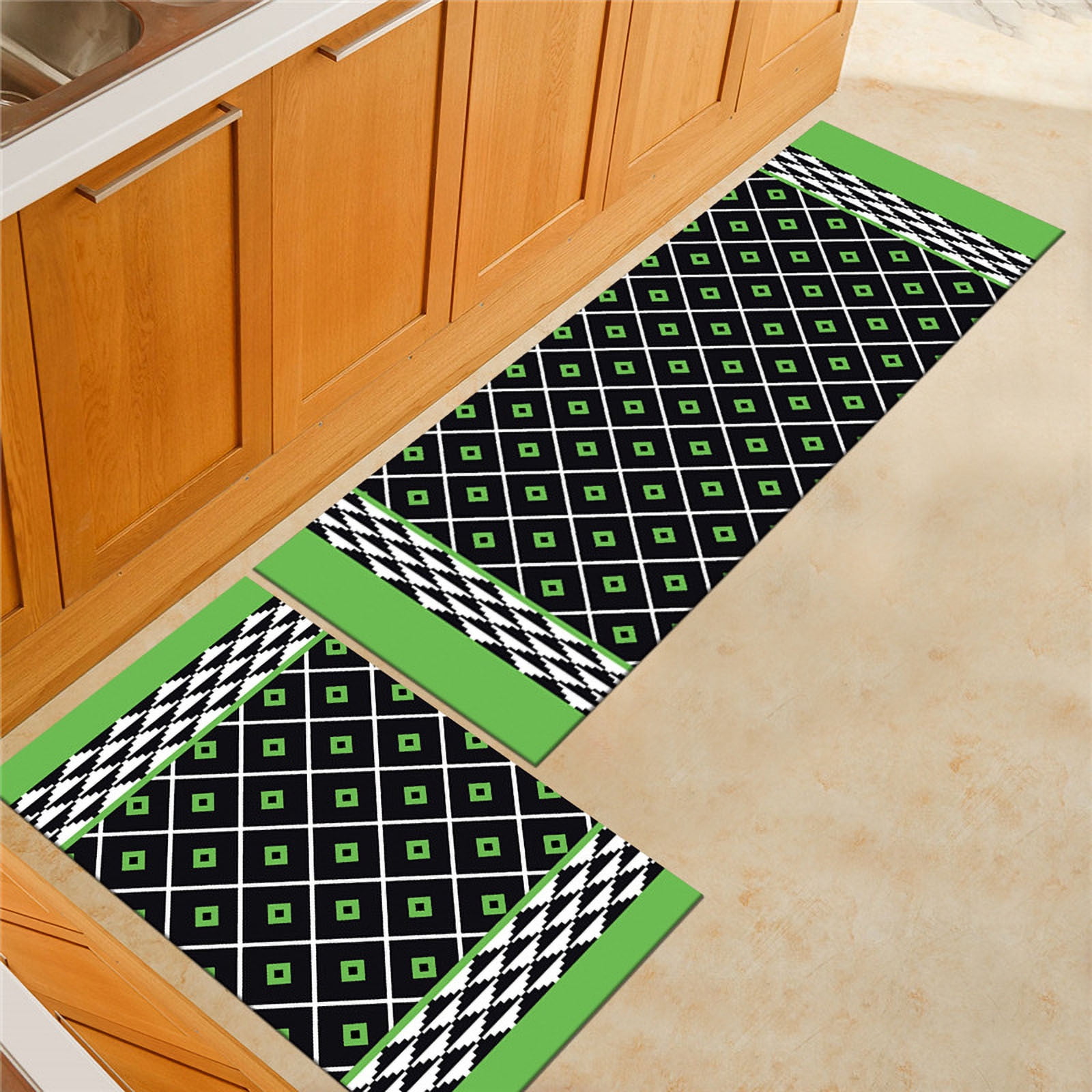 WEMDBD Geometry Abstract Strip Kitchen Slip Floor Mat - Walmart.com