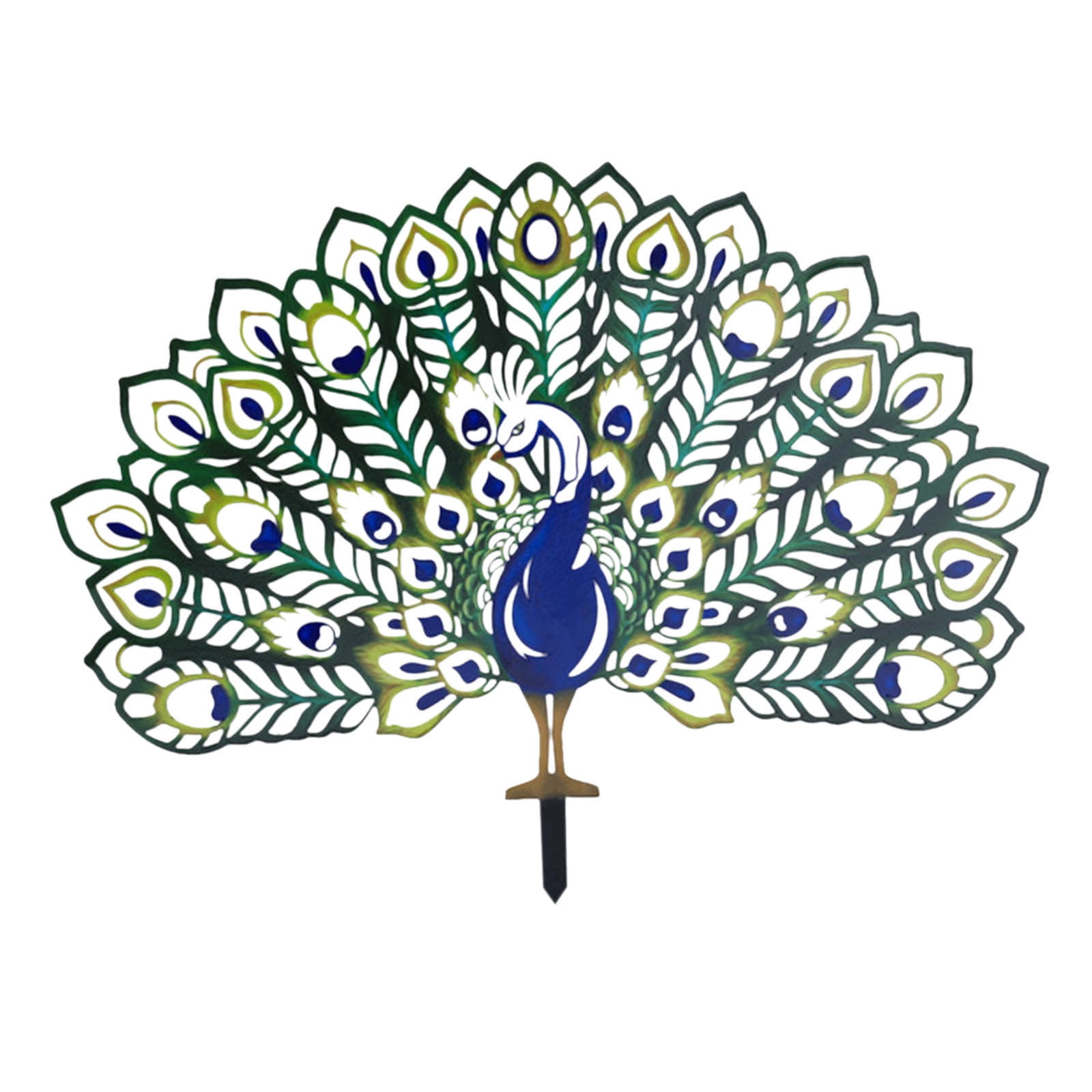 Wemdbd Metal Peacock Garden Piles Peacock Carving Courtyard Decoration Metal Courtyard