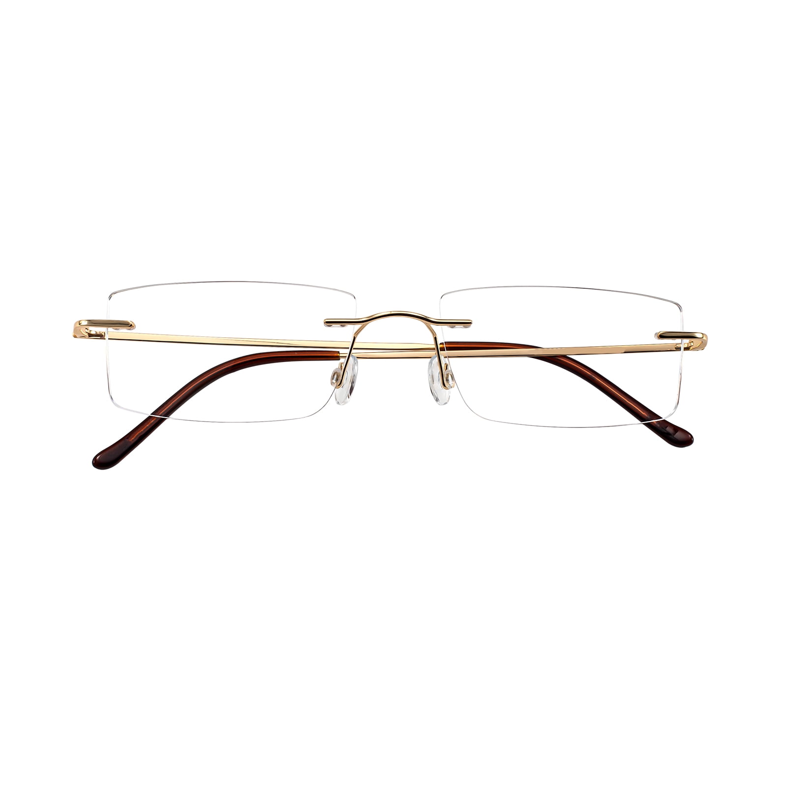 WEMOOTANTS Rimless Titanium 3.5 Reading Glasses Women Men Blue Light ...