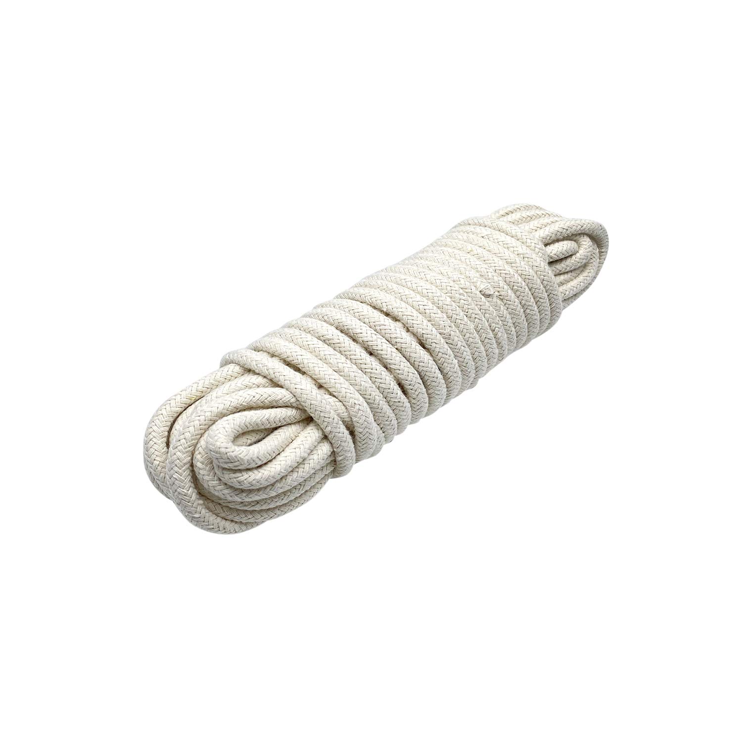 WEN 1/4 inch natural cotton rope, white craft clothesline, for DIY rope ...