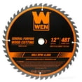 WEN 12-Inch 48-Tooth Carbide-Tipped Professional Woodworking Saw Blade ...