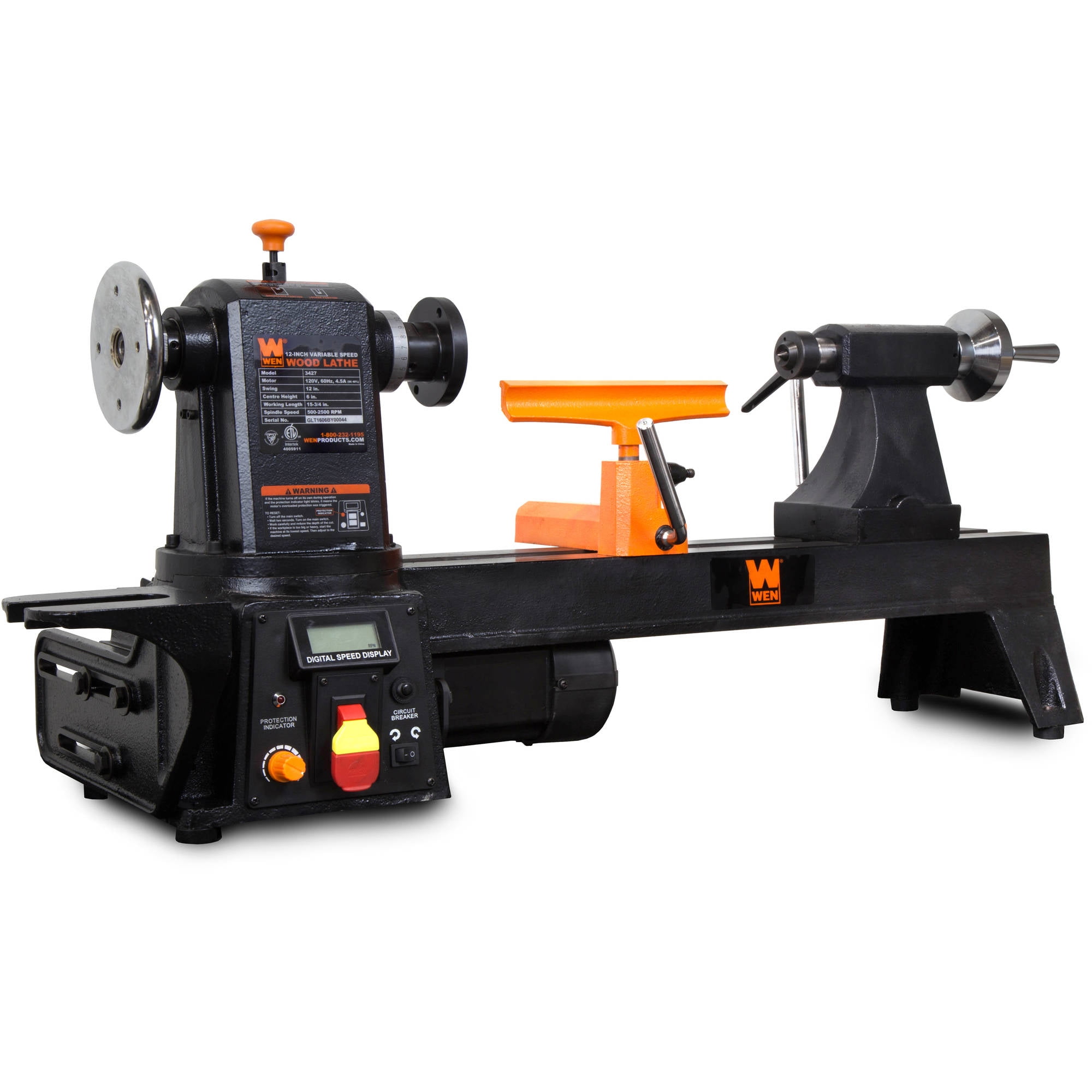 WEN 12" x 15" Variable Speed Multi-Directional Wood Lathe - Walmart.com