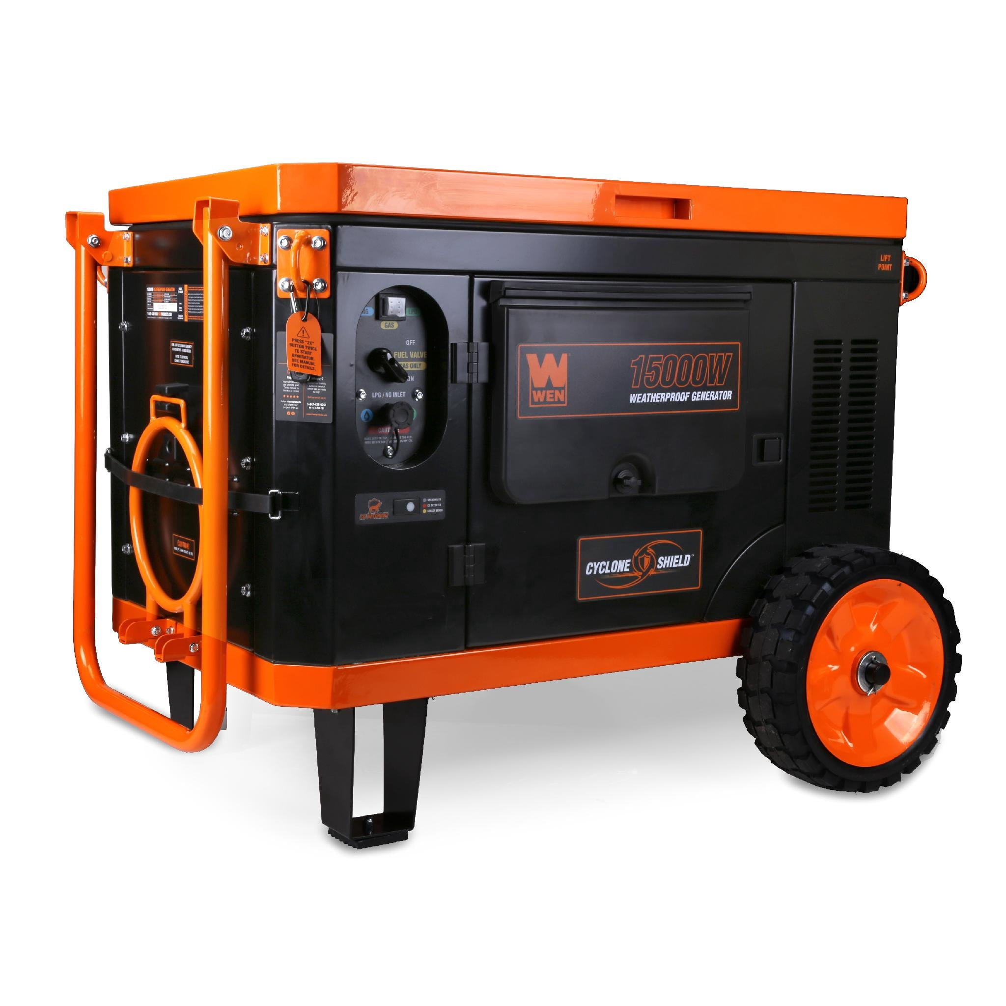 WEN 15,000-Watt Weatherproof Portable Generator for Home Backup, 120V ...