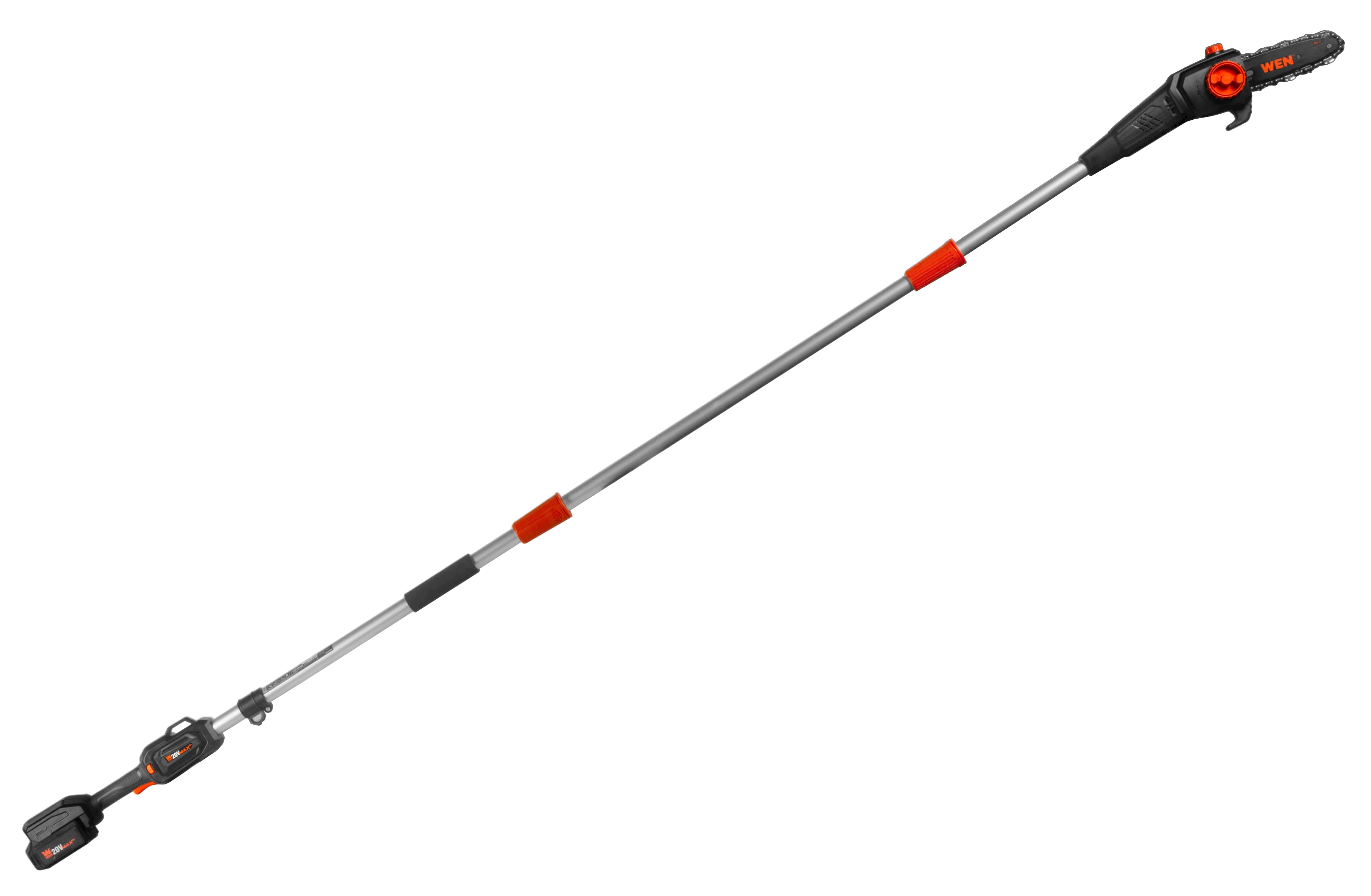 WEN 20V Max Cordless 8-Inch Pole Saw with 14.5-Foot Reach, 4Ah Battery ...