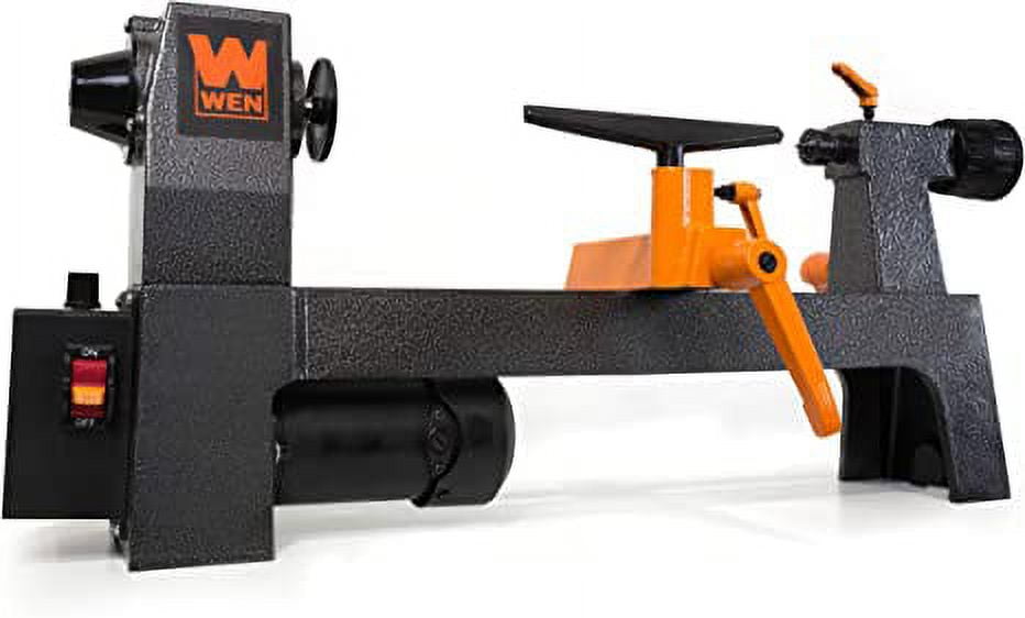 WEN 3.2-Amp 8-Inch by 13-Inch Variable Speed Mini Benchtop Wood Lathe ...