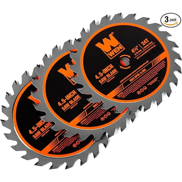 WEN 4-1/2-Inch 24-Tooth Woodworking Saw Blade for Compact and Mini ...