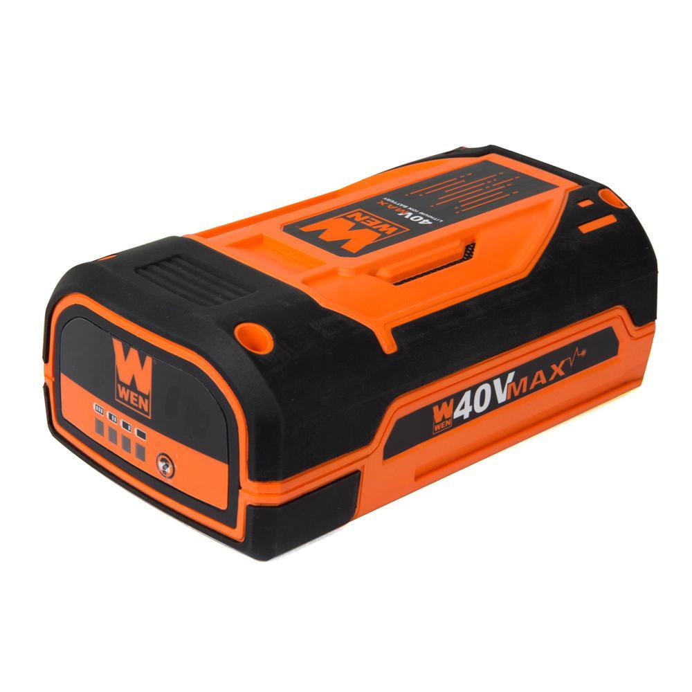 WEN 40V Max Lithium-Ion 4Ah Rechargeable Battery with Fade-Free ...