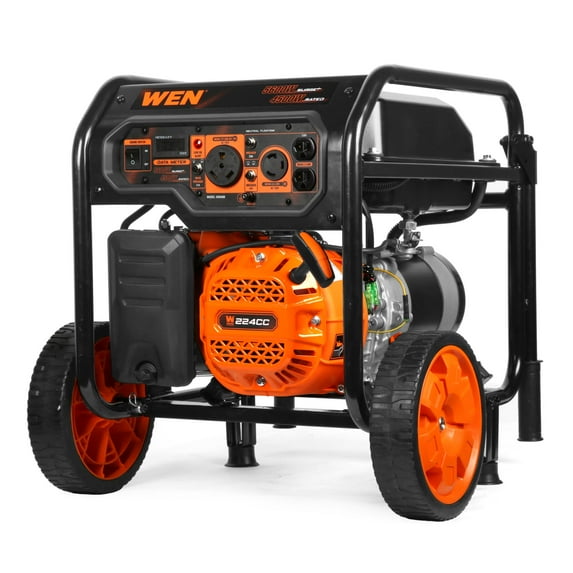 WEN 5,600-Watt Portable Generator with Wheel Kit, 224cc, Transfer ...