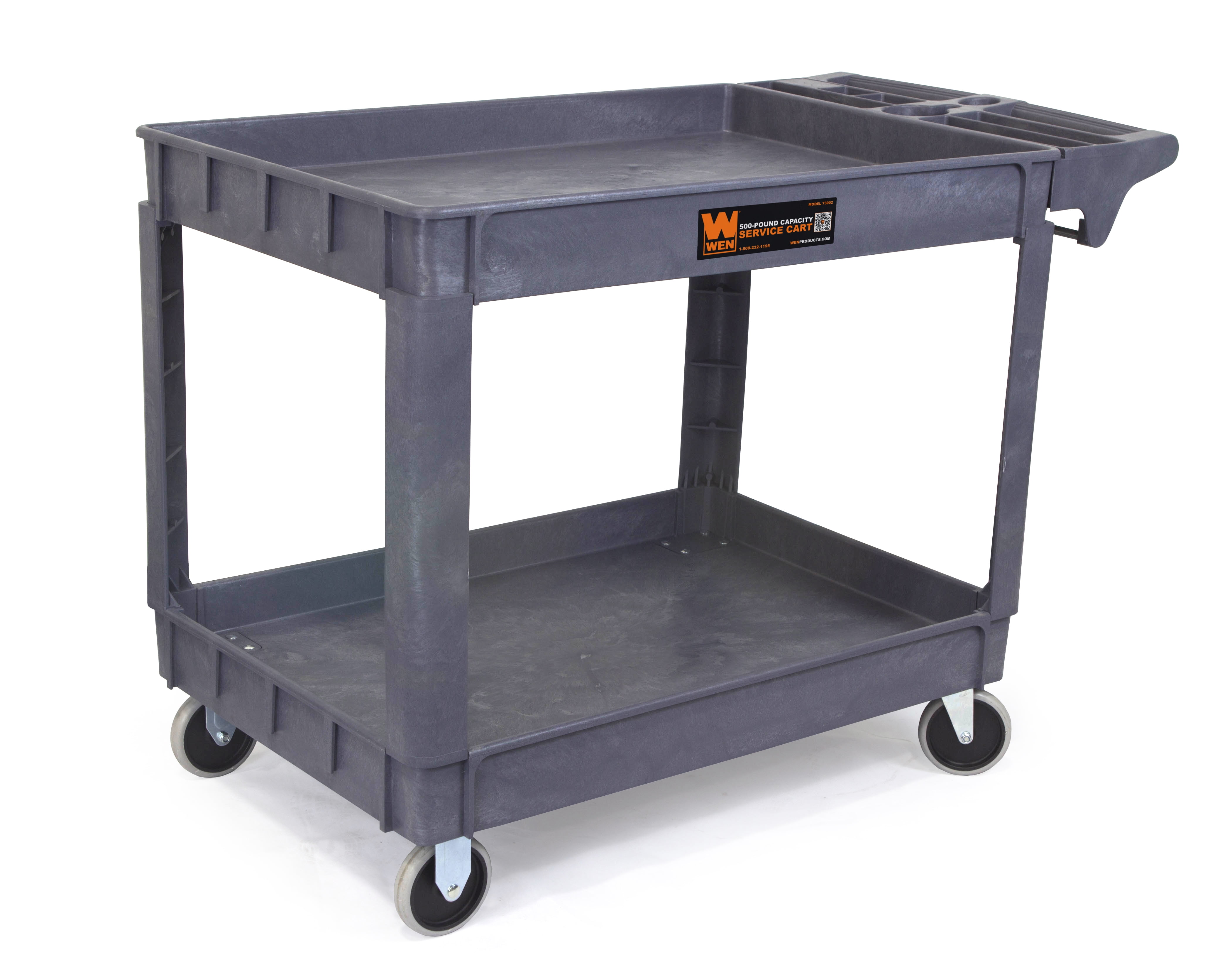 WEN 500-Pound Capacity 46 by 25.5-Inch Extra Wide Service Utility Cart ...