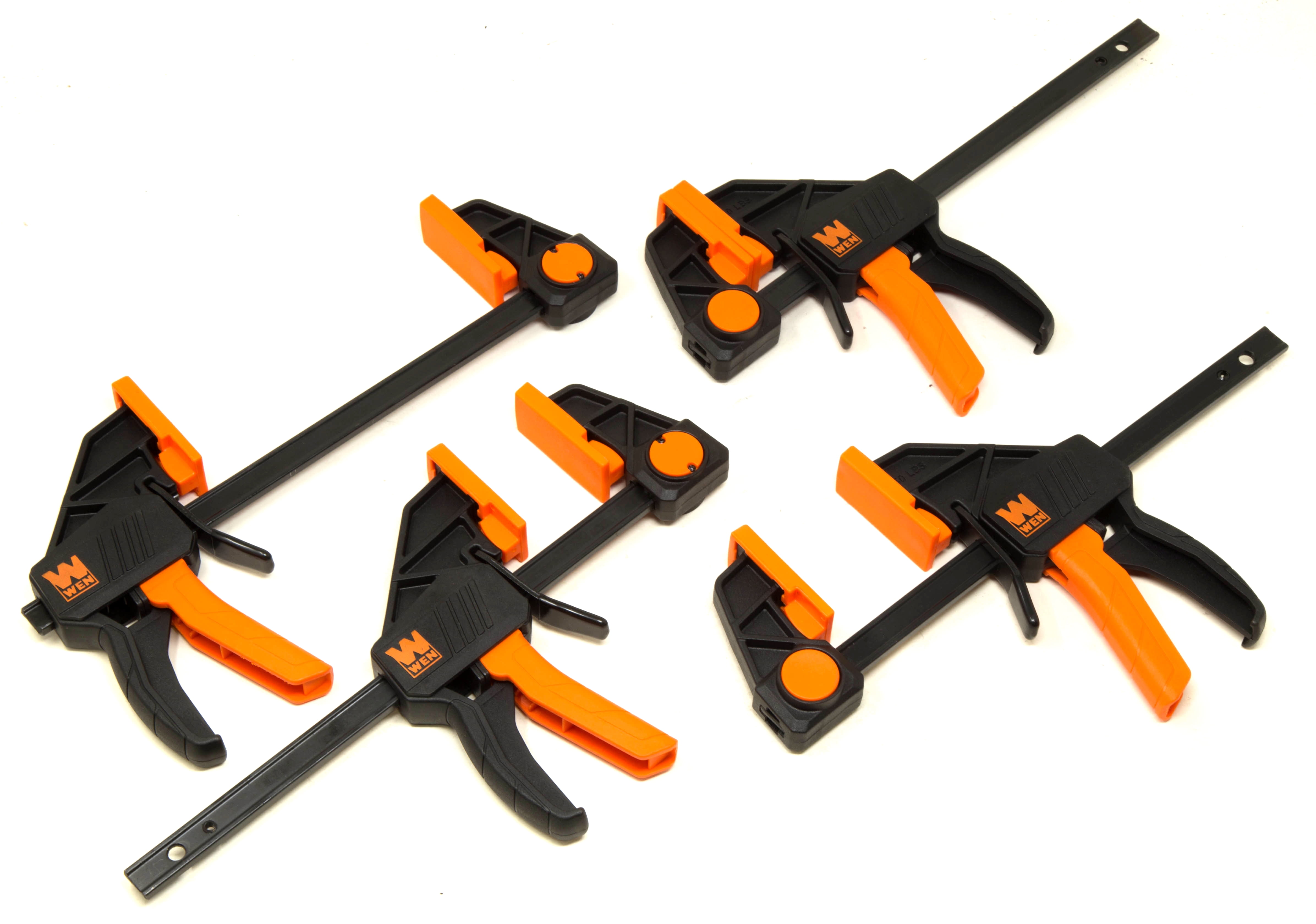 WEN 6-Inch Heavy Duty Steel Bar Clamps and Spreaders with 2.3-Inch ...