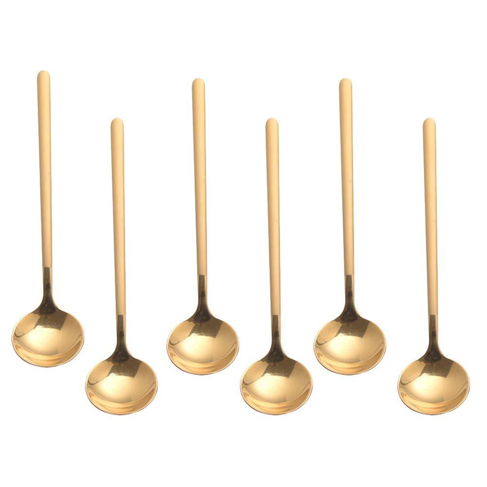 WEN 6-pack gold coffee spoons,18/8 stainless steel espresso spoons,5.2 ...