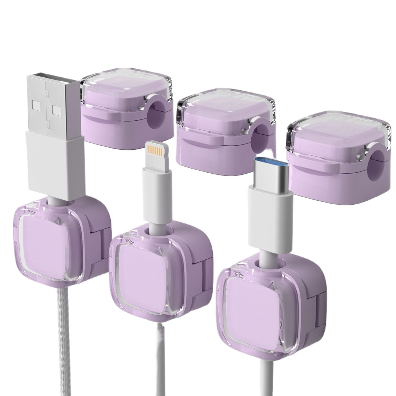 WEN 6-piece magnetic cable clamp, bedside table cable fixer, table ...