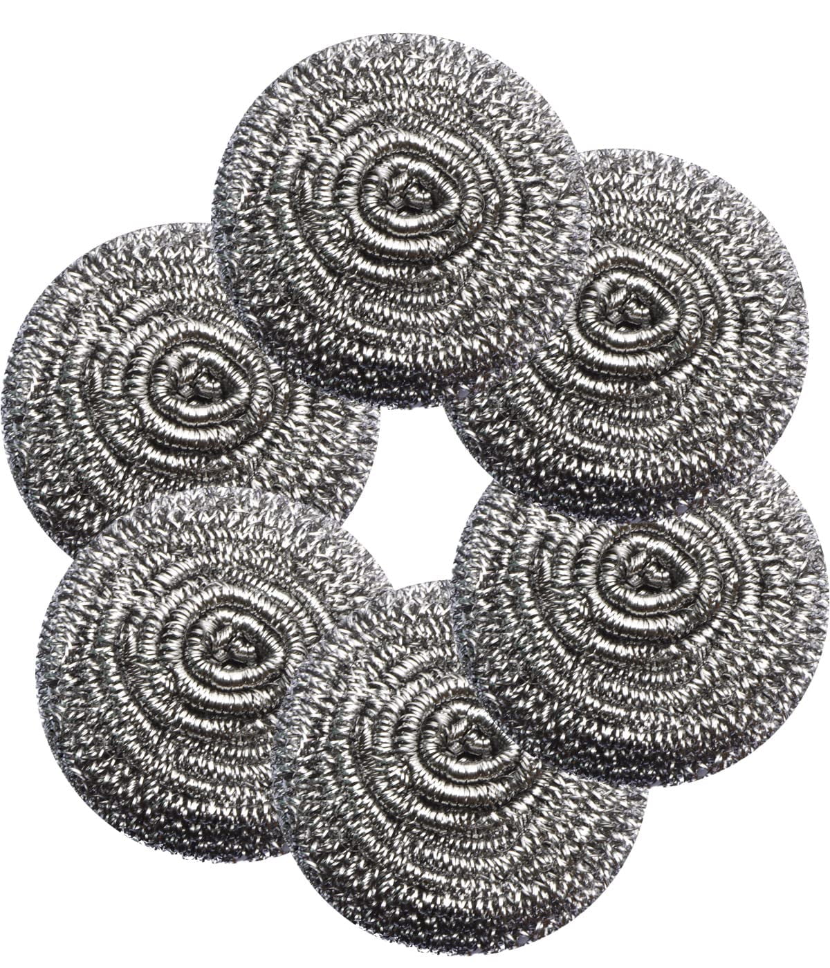 WEN 6Pcs Steel Wool Scrubbers - Flexible Scrubber Pads for Cleaning Dishes, Pots, Pans, Grills ...