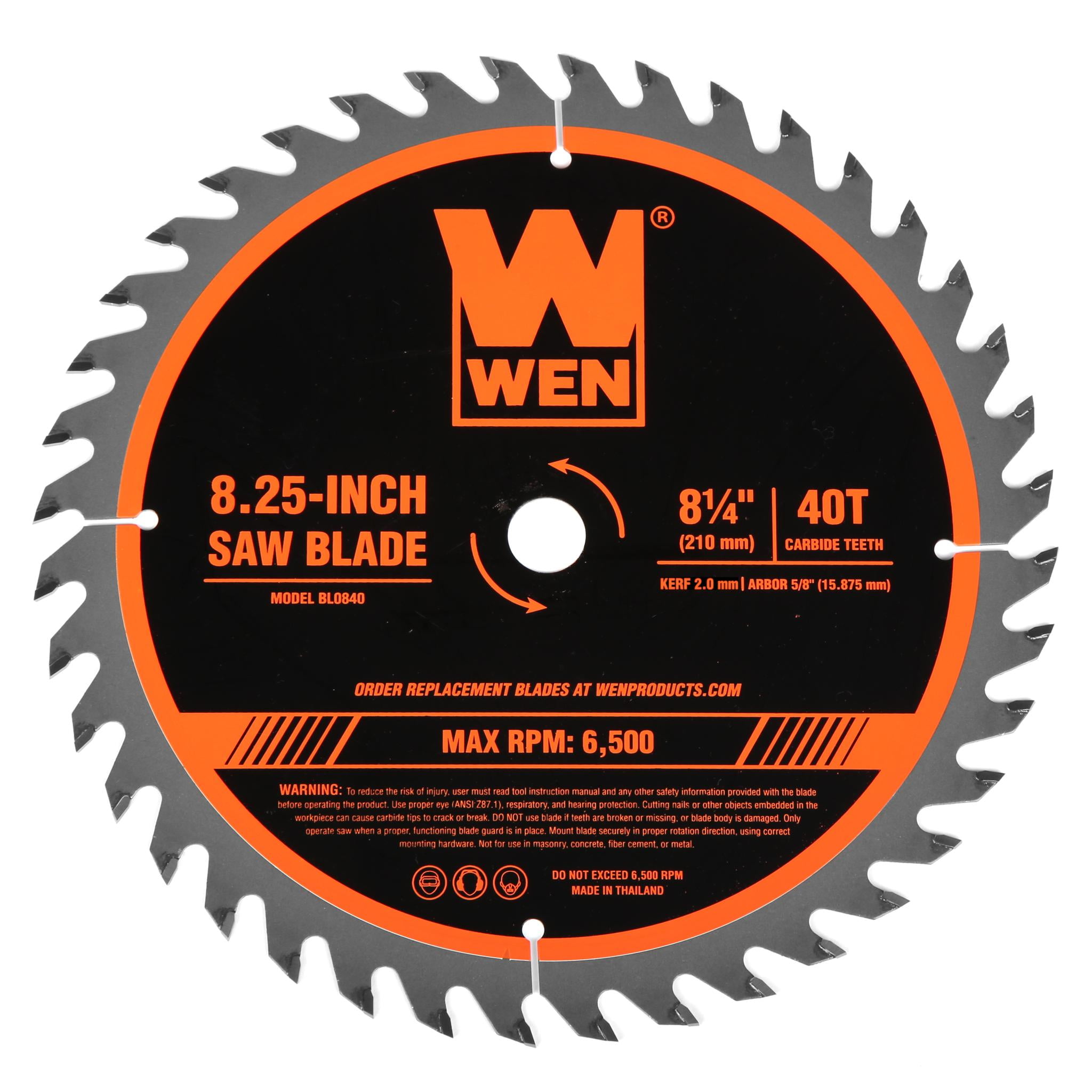 WEN 8.25-Inch 40-Tooth Carbide-Tipped Circular Saw Blade - Walmart.com