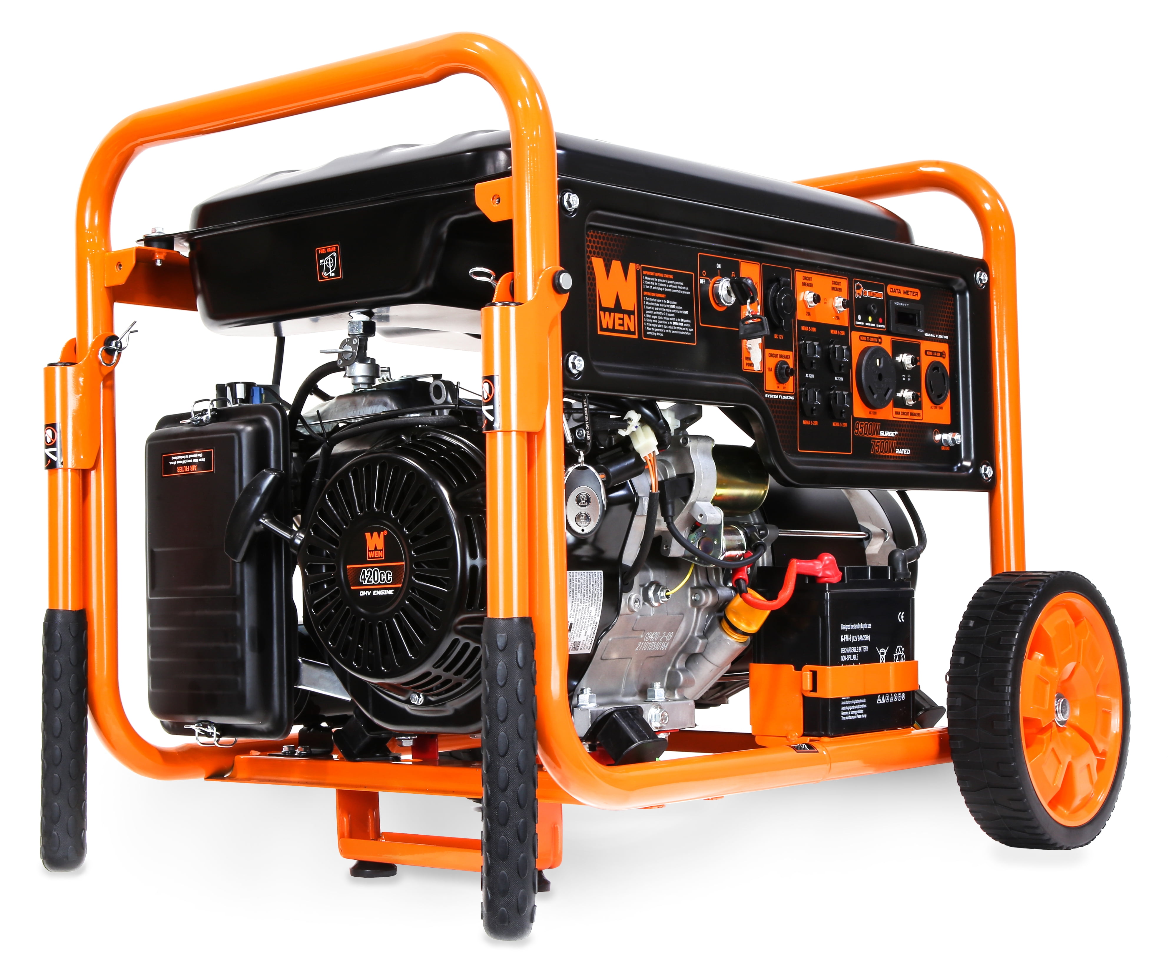 WEN 9500-Watt 420cc Transfer-Switch and RV-Ready 120V/240V Portable ...