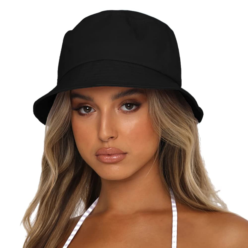 WEN Bucket Hat for Women Men, Reversible Cotton Summer Sun Beach Cap ...