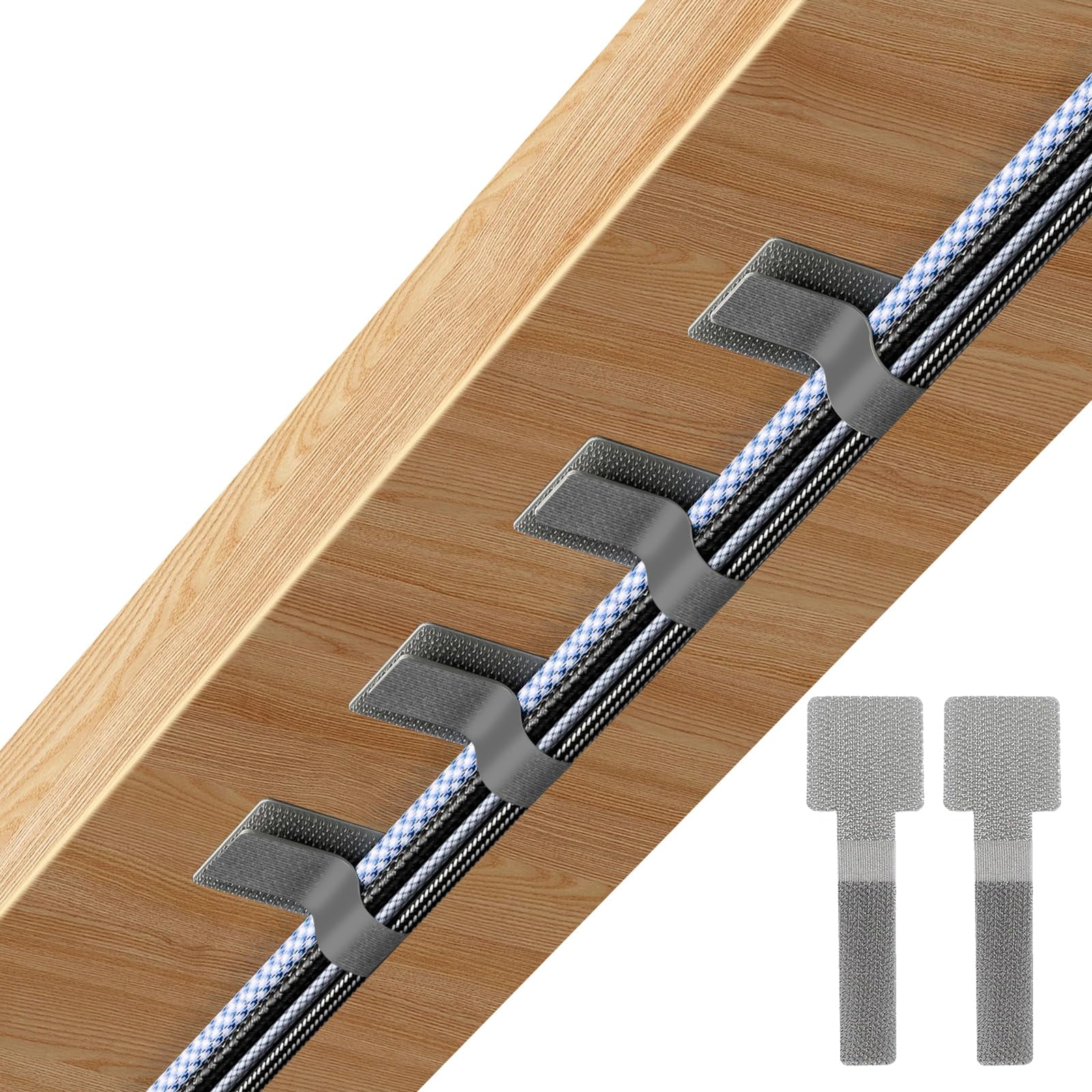 WEN Cable Management Under Desk Cord Organizer,Cable Organizers for Cords,Hook and Loop Cable ...