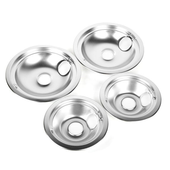 WEN Drip Pan Set for Frigidaire Stoves, 4 Piece, Chrome, OEM Parts ...