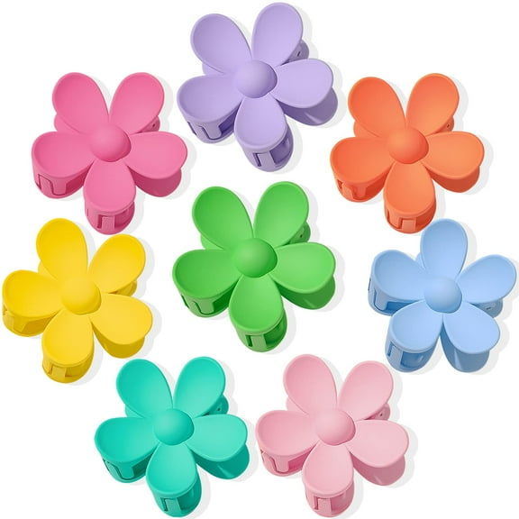 Flower Hair Clips 6 count Hawaiian Claw Clips for Vacation Hibiscus ...