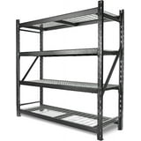 WEN Four-Tier Industrial Steel Storage Rack with Adjustable Shelving ...
