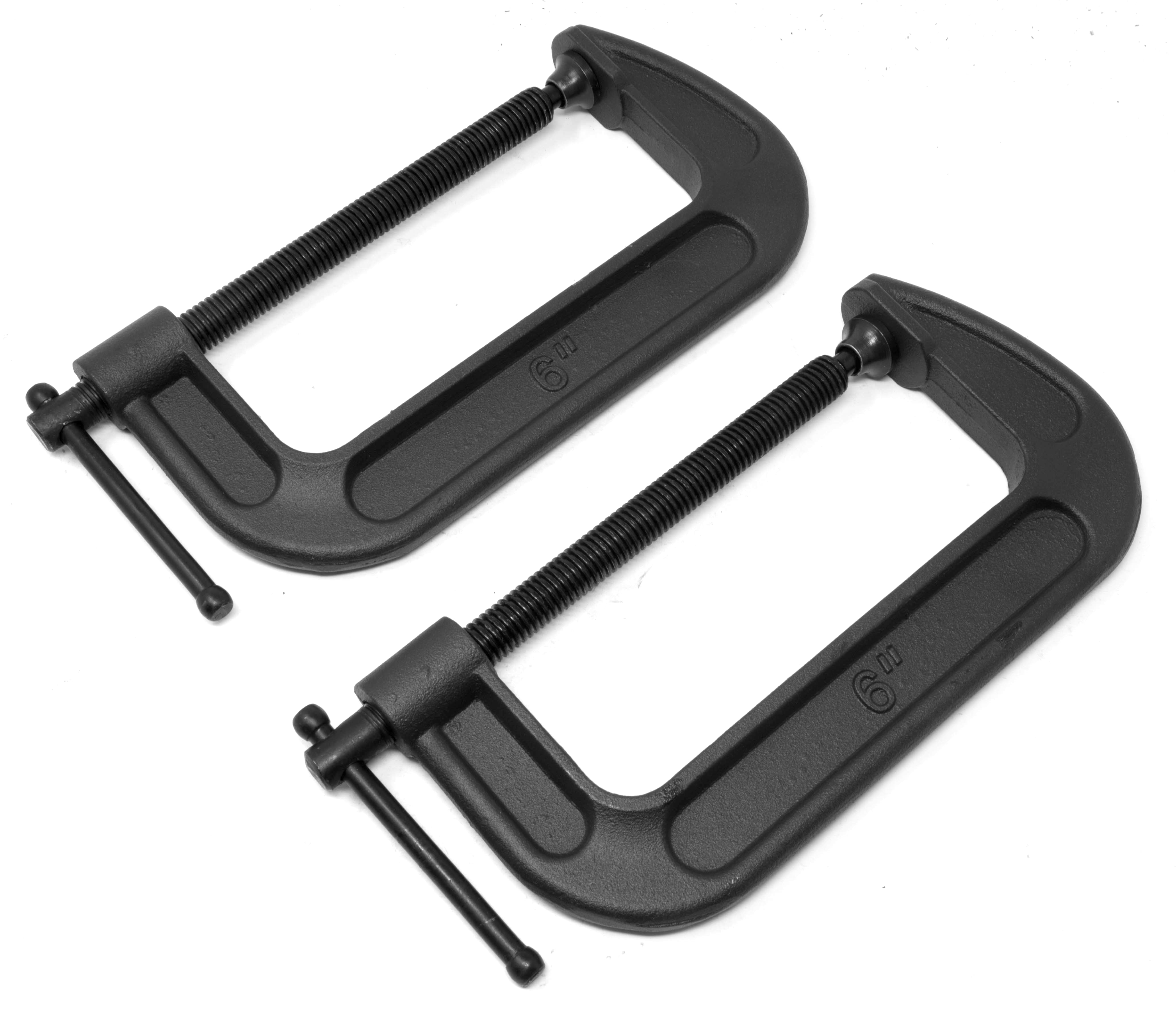 WEN Heavy-Duty Cast Iron C-Clamps with 6-Inch Jaw Opening and 2.75-Inch ...