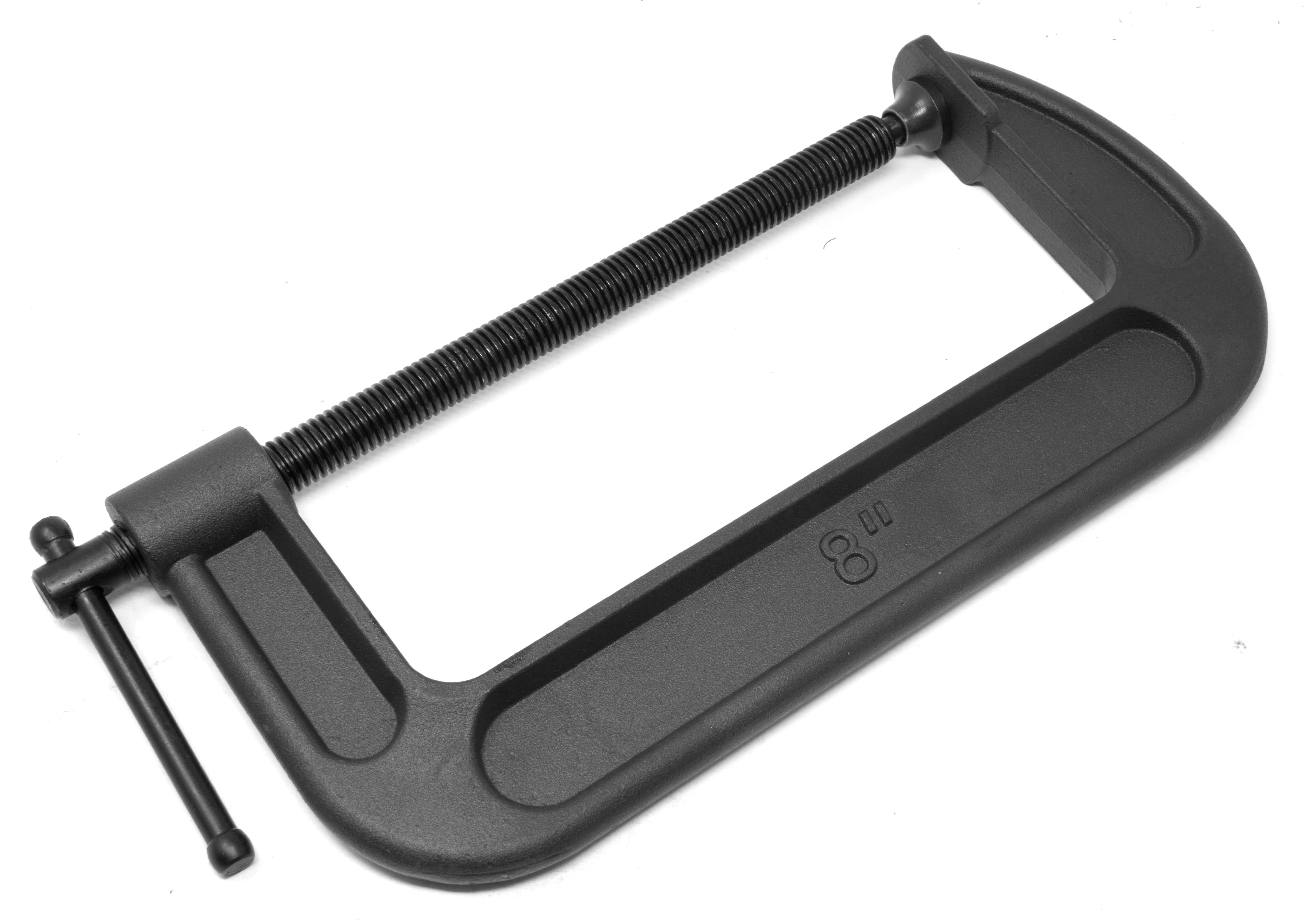 WEN Heavy-Duty Cast Iron C-Clamps with 8-Inch Jaw Opening and 3.4-Inch ...