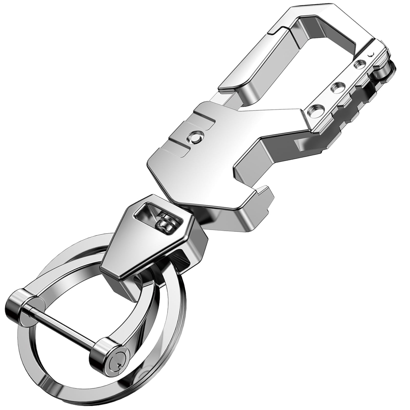 WEN Heavy duty key chain bottle opener with 2 key rings, multi-function ...