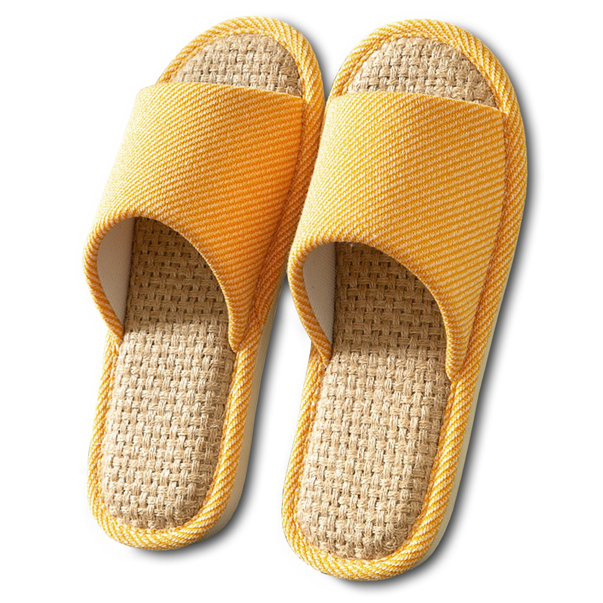 WEN House Fabric Slippers, Non-Slip Memory Foam Open-Toe Home Shoes ...