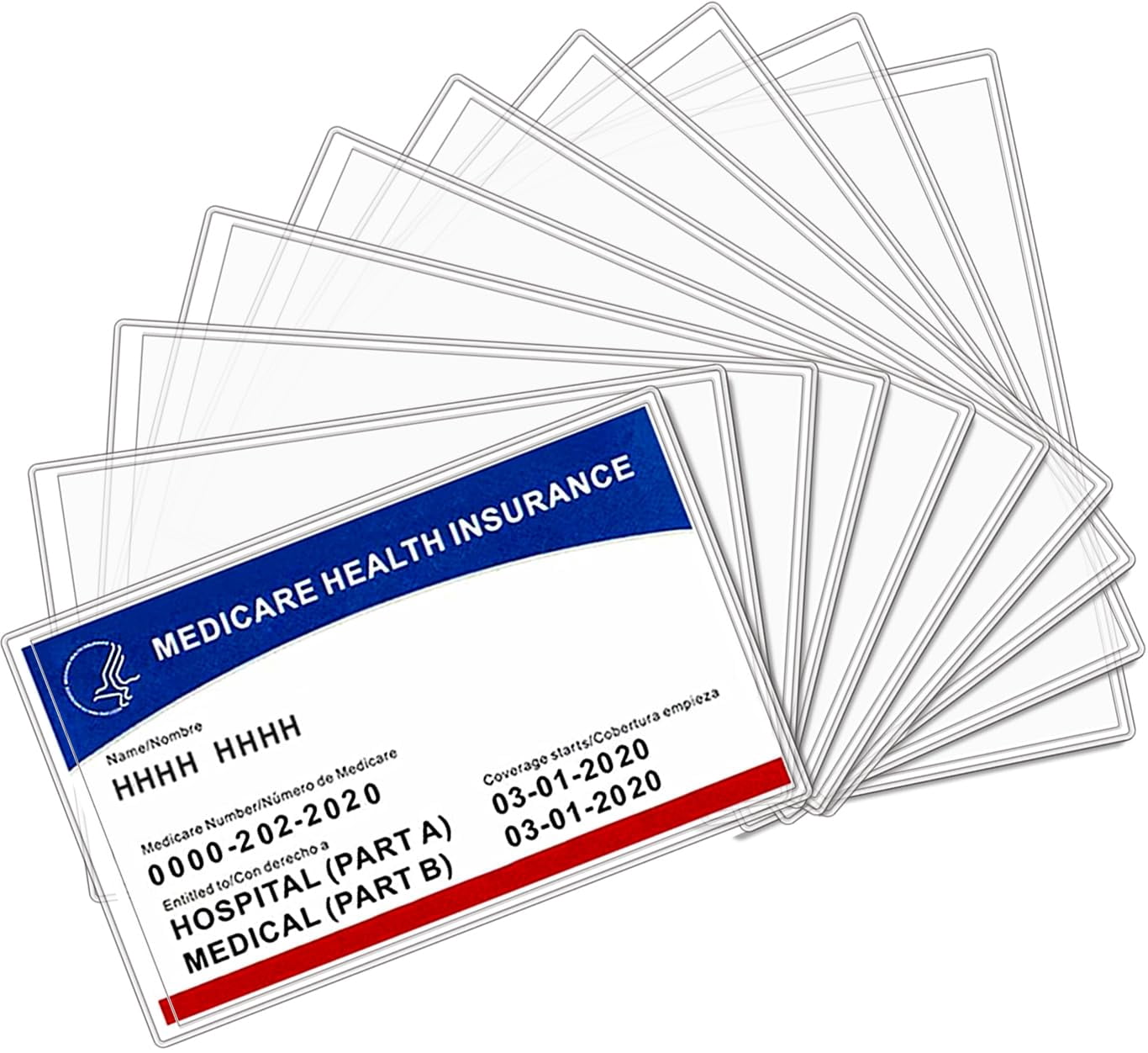 WEN Medicare Card Protector Sleeves-10 Pack,Social Security & ID Card ...