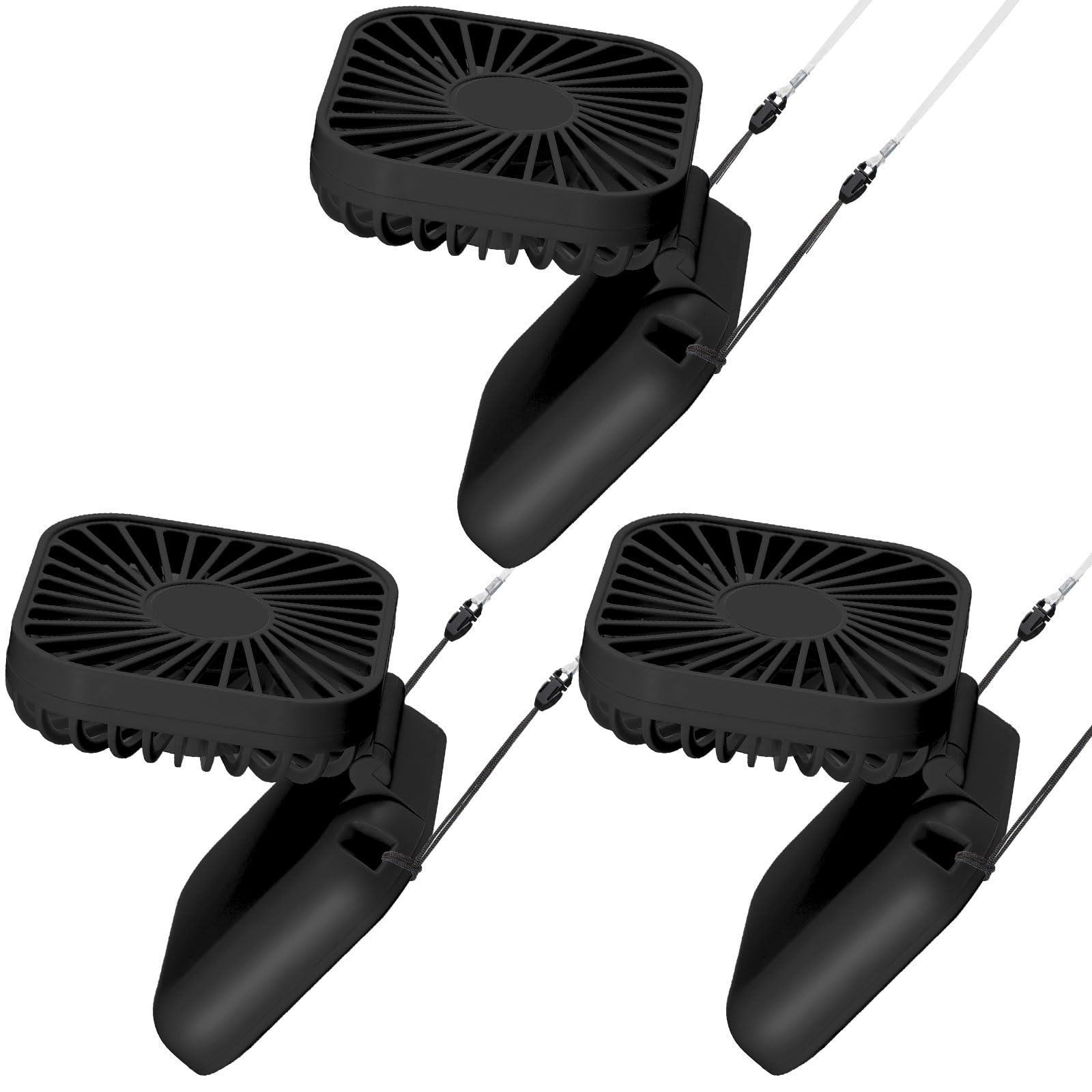 WEN Pack Portable Neck Fan Mini Handheld Personal Foldable Fan Small ...