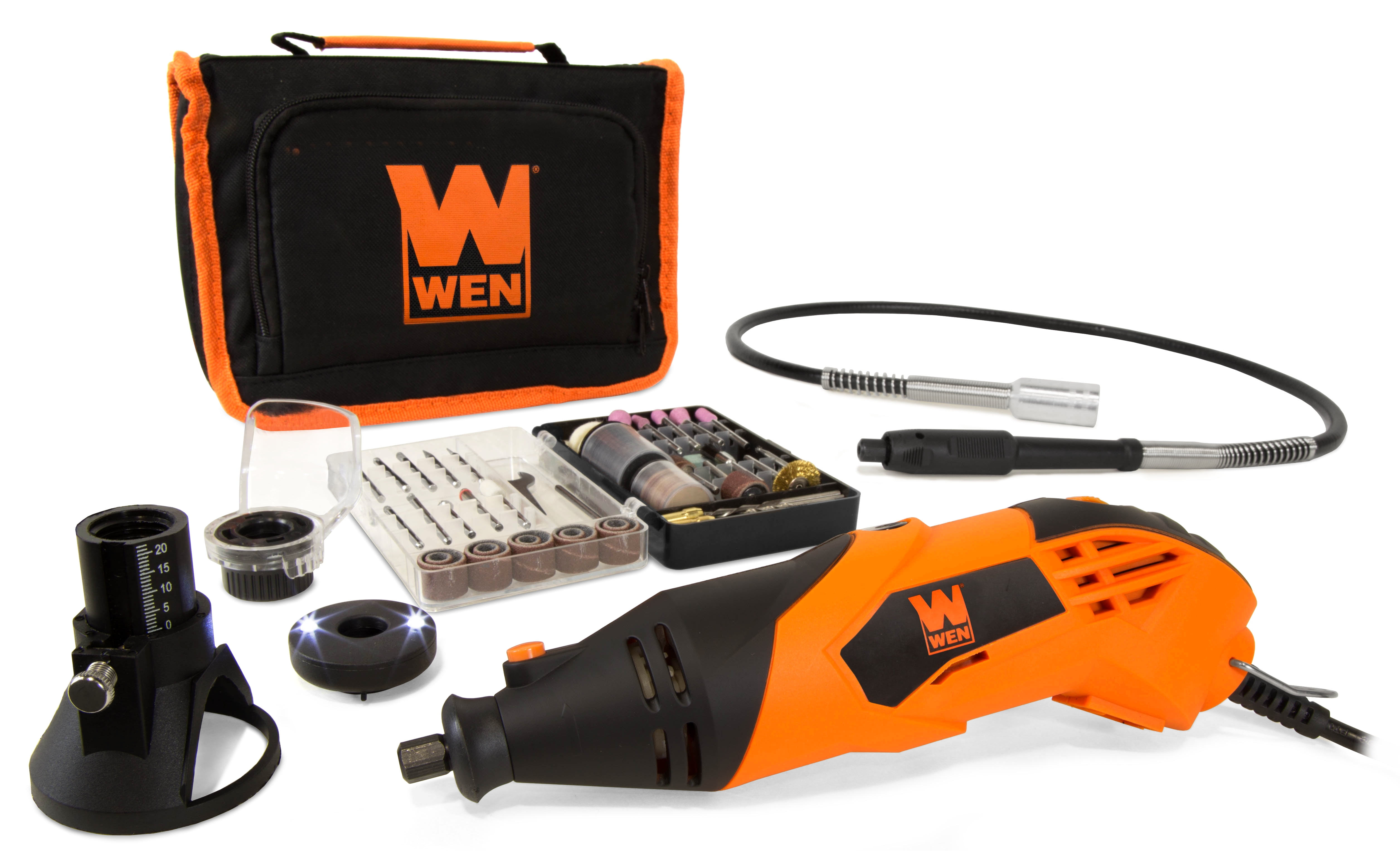 WEN Products 1.4-Amp Variable Speed Rotary Tool with Cutting Guide, LED ...