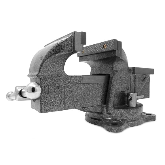 WEN Products 5-Inch Heavy Duty Cast Iron Bench Vise with Swivel Base ...