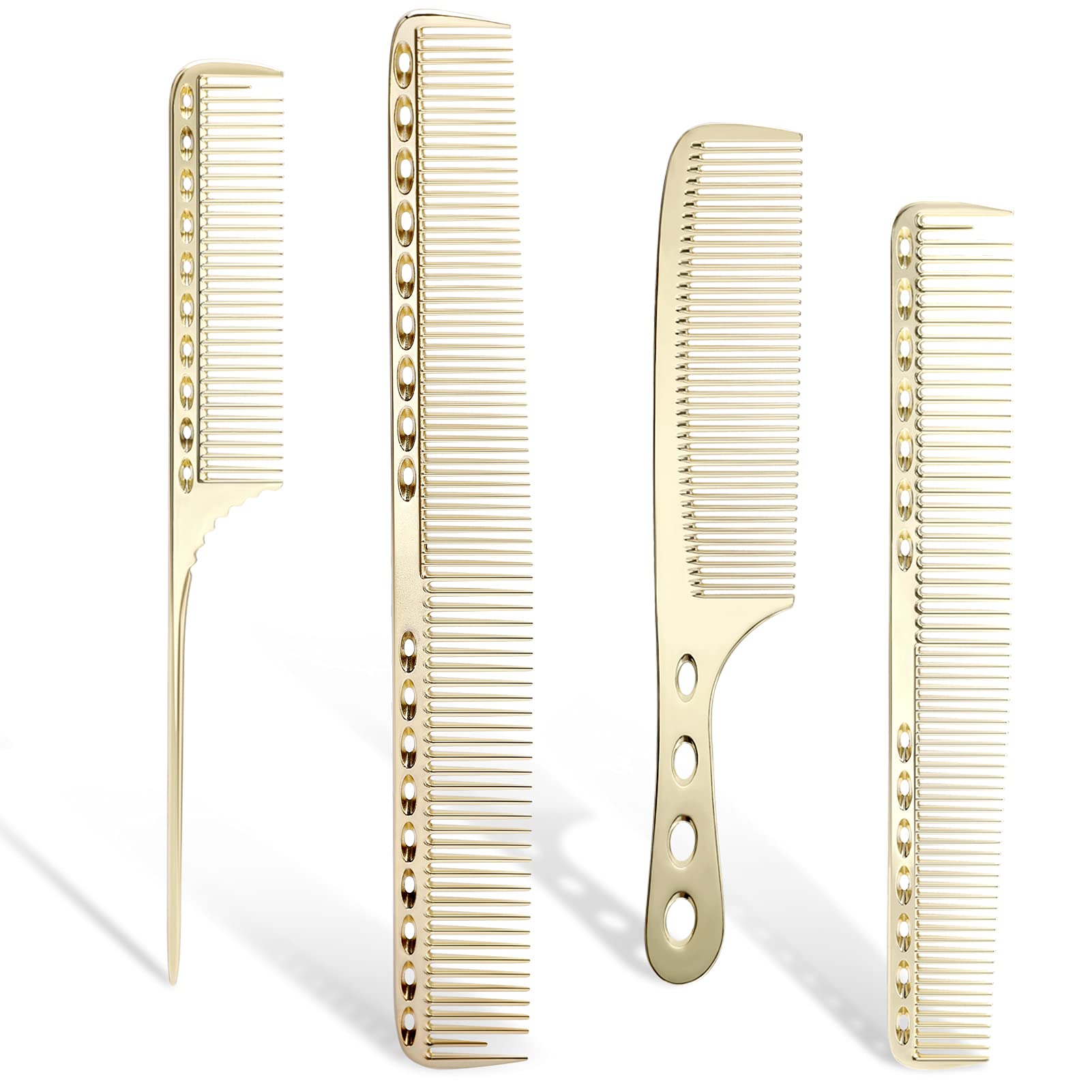 WEN Professional Barber Aluminum Comb Set for Dressing, Cutting Hair ...